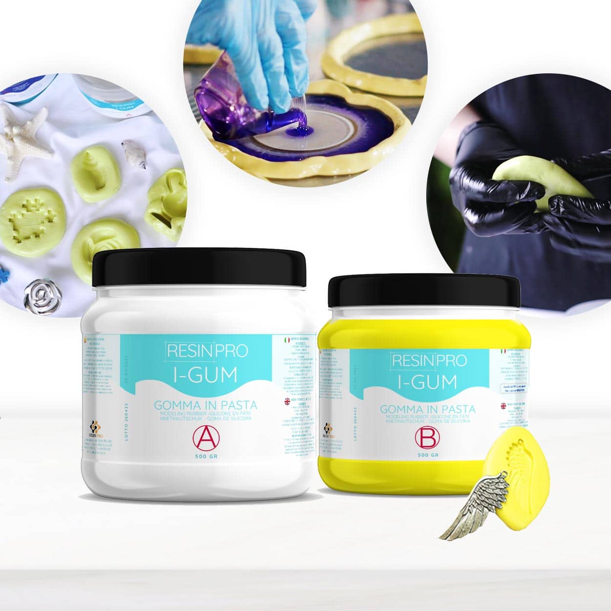 NON-TOXIC SILICONE RUBBER "I-GUM" 500-1000 GR - ResinPro - Creativity ...