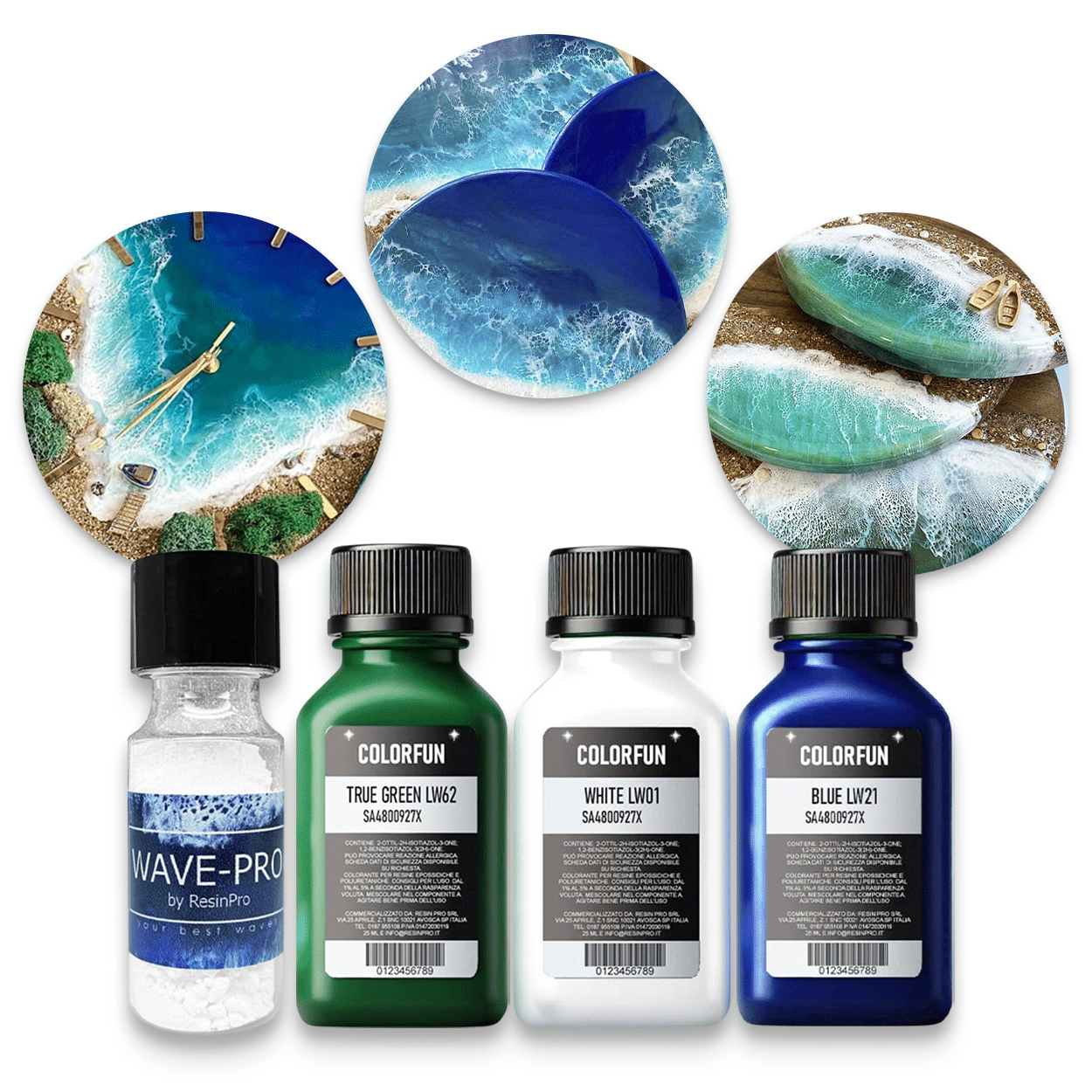 Resin dyes pigments, set of epoxy resin dyes | MARINE PALETTE