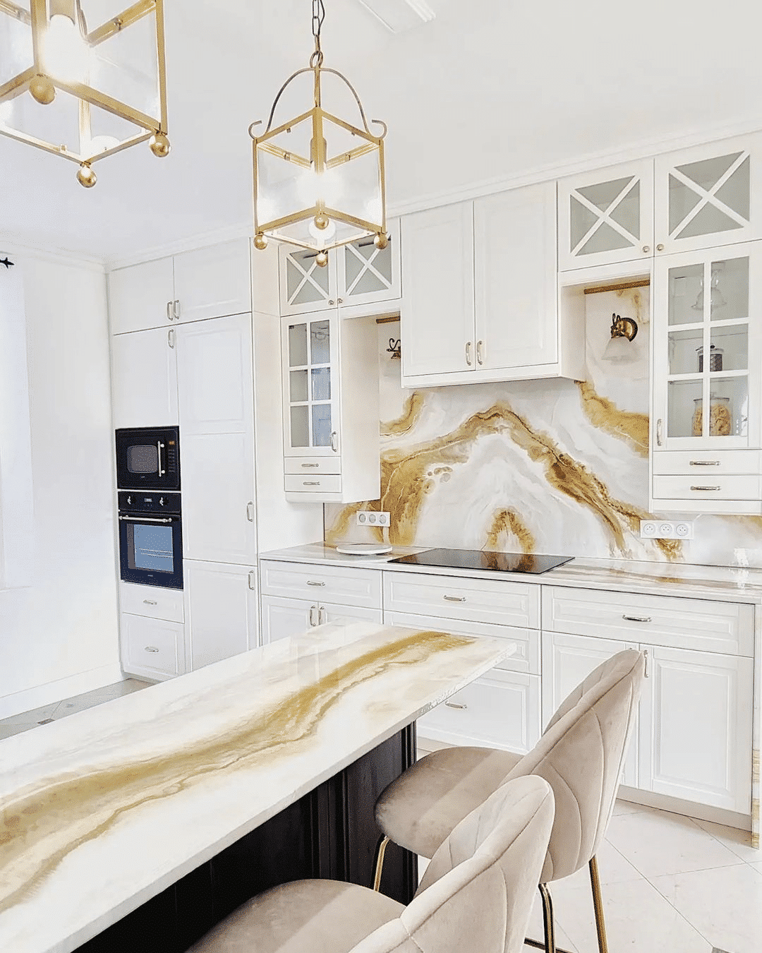 How to renovate a kitchen top with resin: design idea on a limited ...